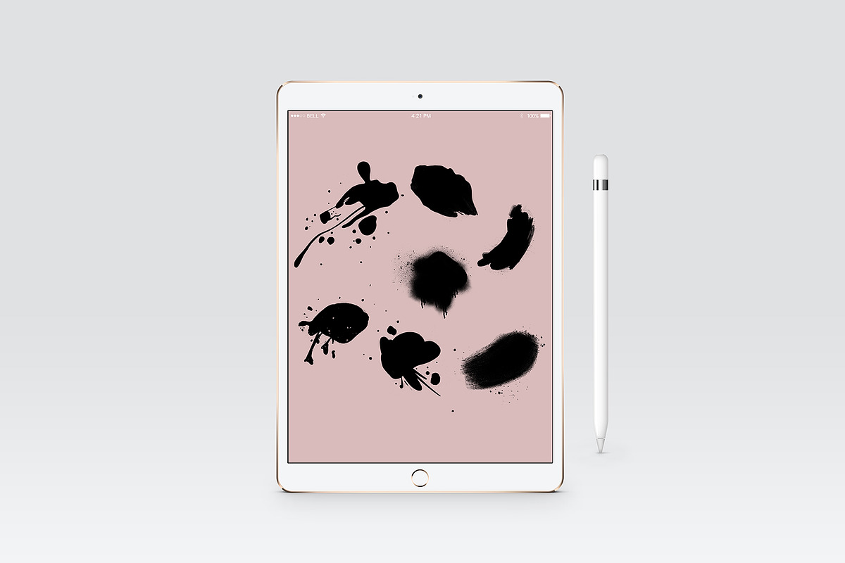 7x Paint Splatter Procreate Brushes, a Brush Add-On by TessShearer