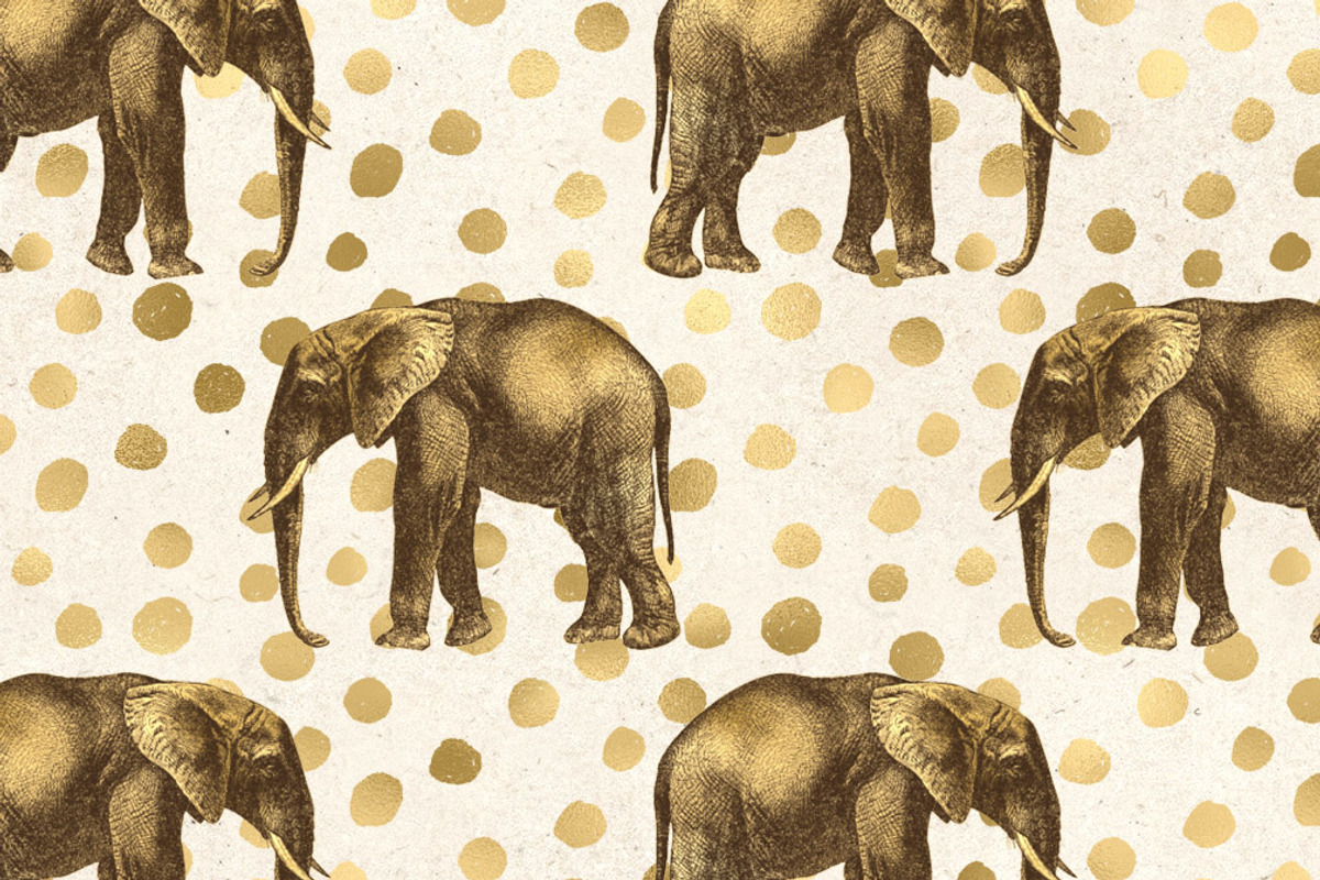 Gold Safari Animal Print Patterns, a Pattern Graphic by Digital Curio