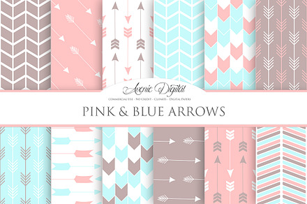 Neutral Arrows Digital Paper | Graphic Patterns ~ Creative Market