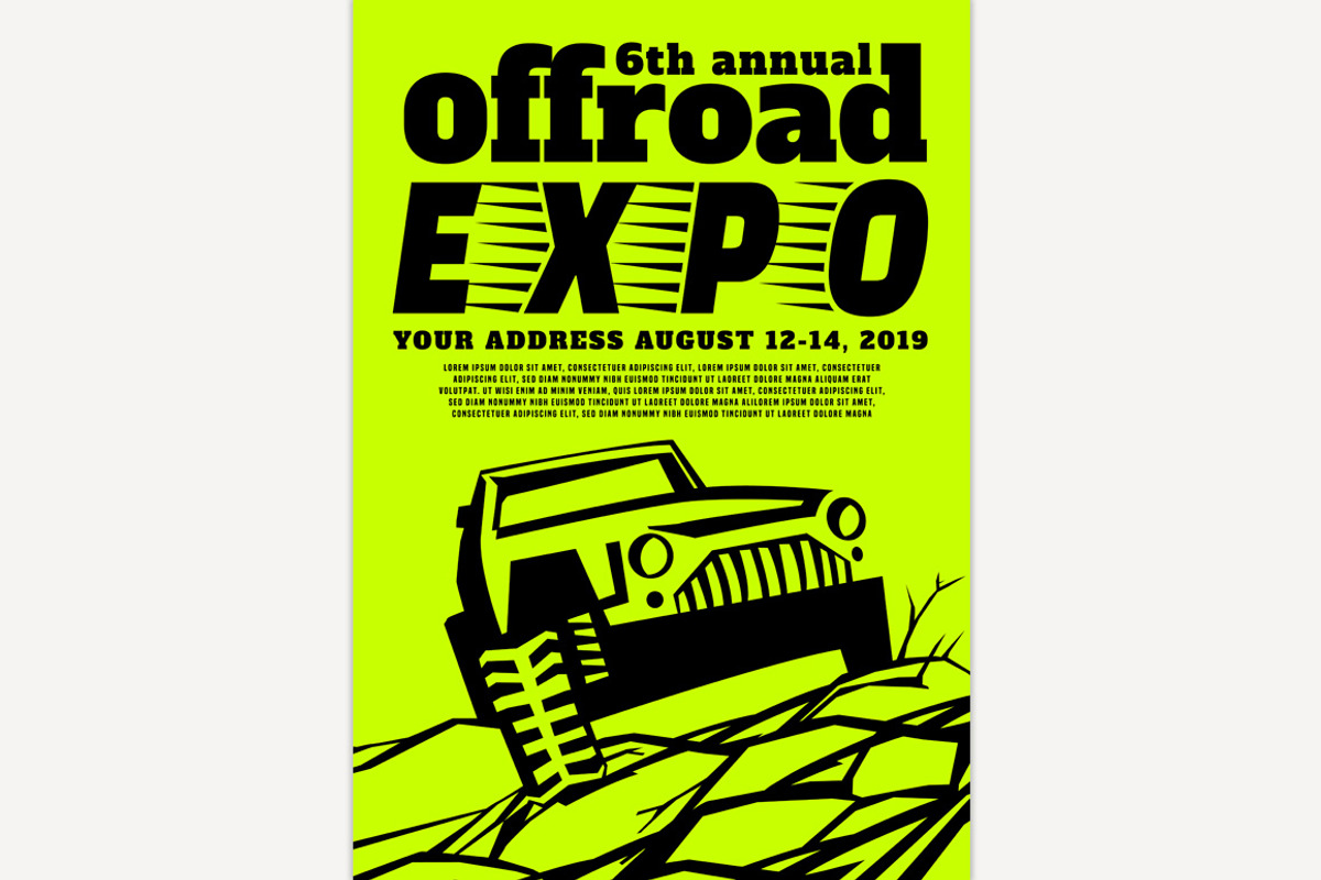 Motorsport event poster, an Illustration by Anna's Shop | Creative Market