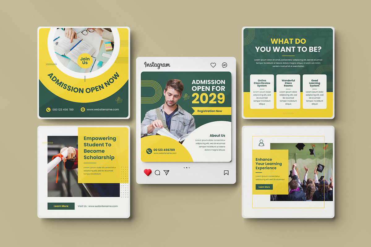 Education Instagram Post | Canva, a Social Media Template by Pixelpick