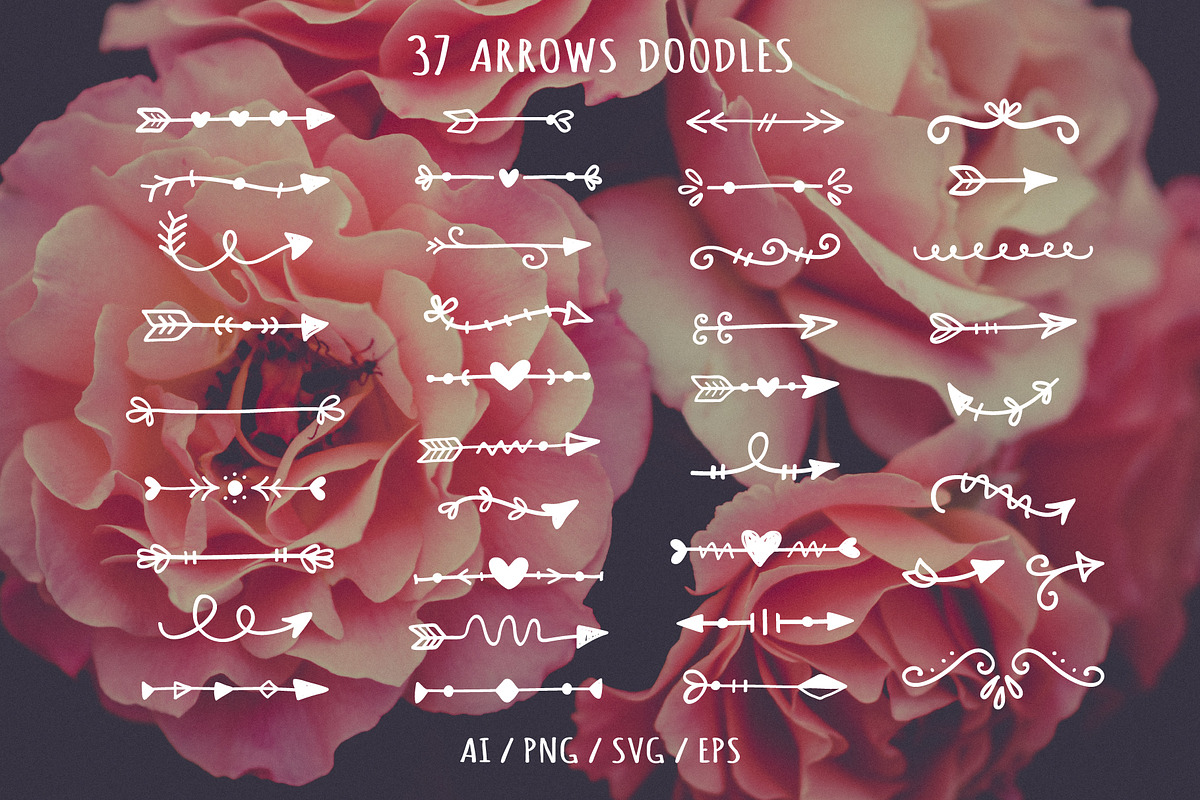57 Valentine Quotes & Arrows Clipart, a Decorative Illustration by ...