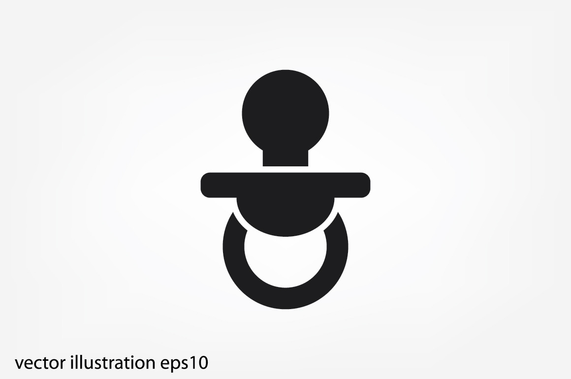 pacifier vector icon, an Icon by 007NATALIIA