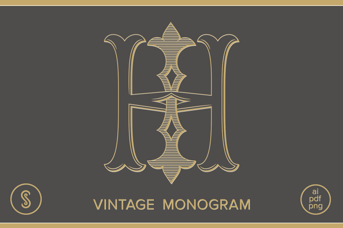 HI Monogram IH Monogram, a Branding & Logo Template by Shuler Studio