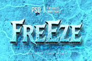 freeze editable psd text effect, a Layer Style Add-On by yokbisayok