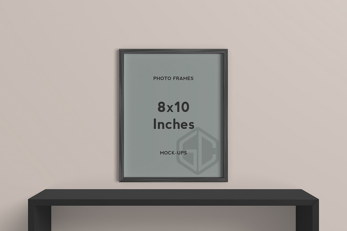 8x10 Inches Photo Frames Mockup, a Print Template by graphiccrew