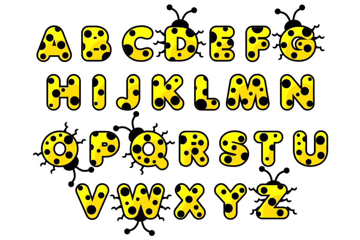 ladybug, alphabet and numbers, a Background Graphic by BabySofja