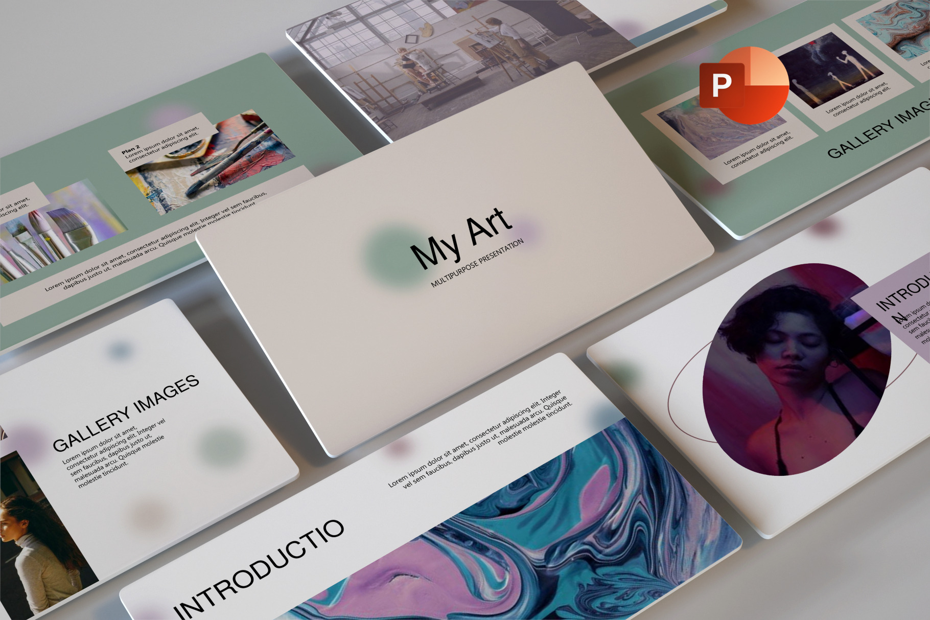 Art Gallery Powerpoint Template, a Presentation Template by PaperMoon