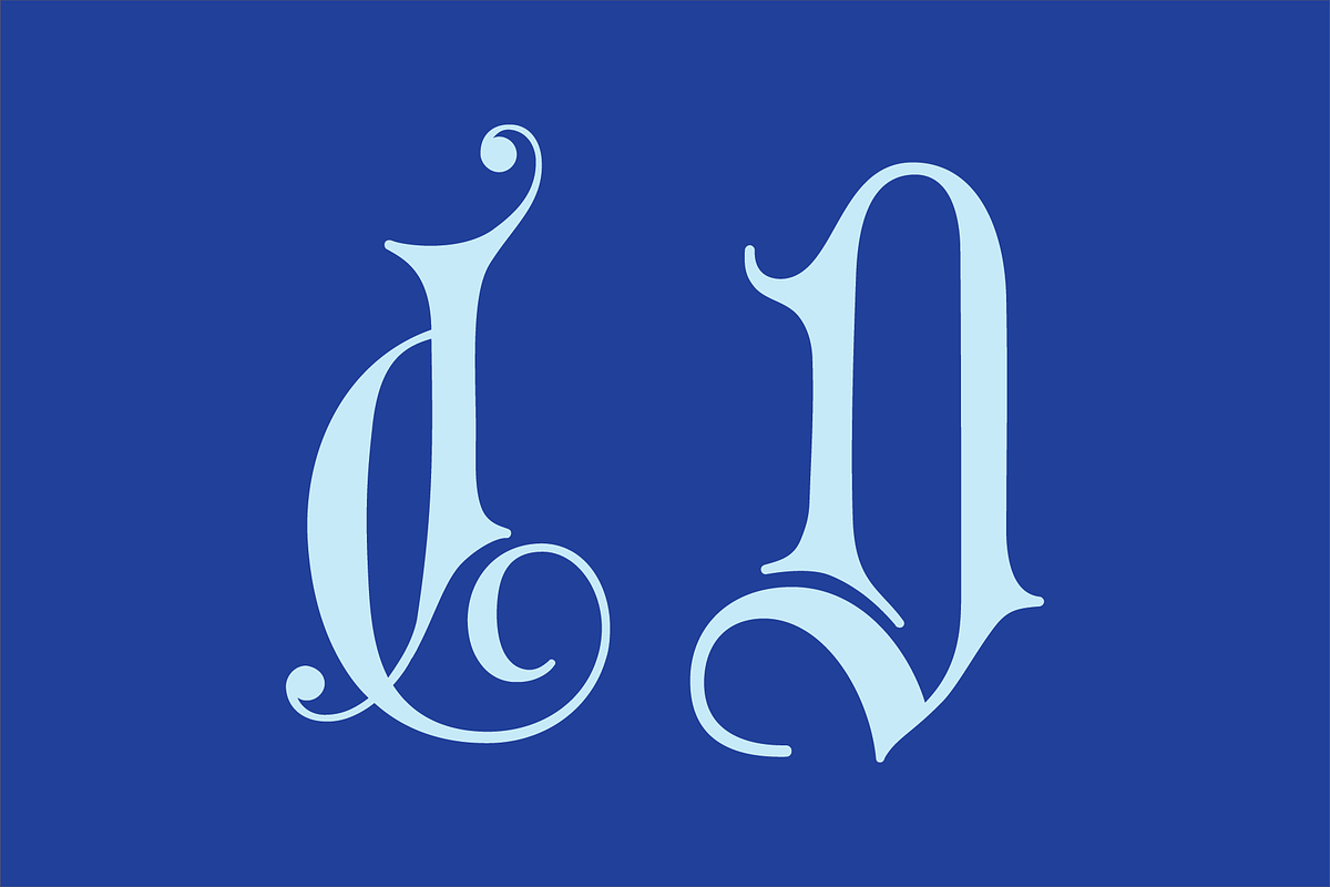 Gothic Initials Four Font, a Script Font by GG Design