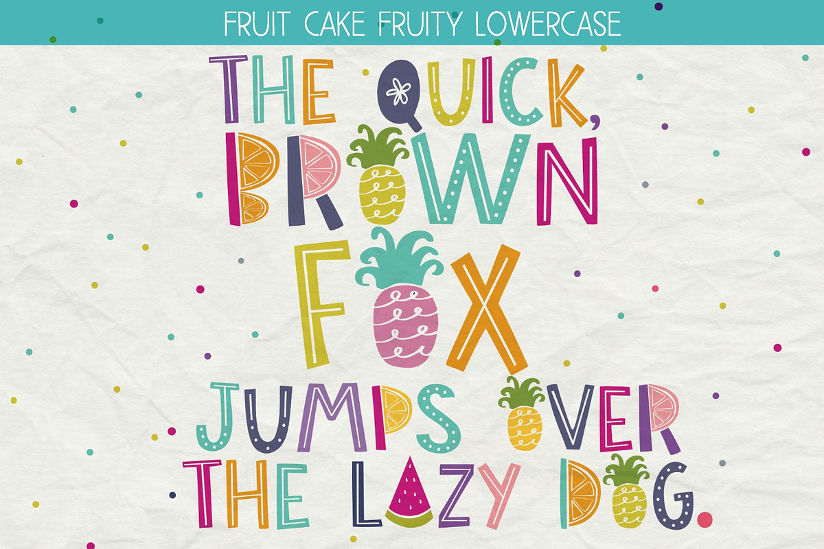 NEW! Fruit Cake Font, a Font by Sabrina Schleiger Design