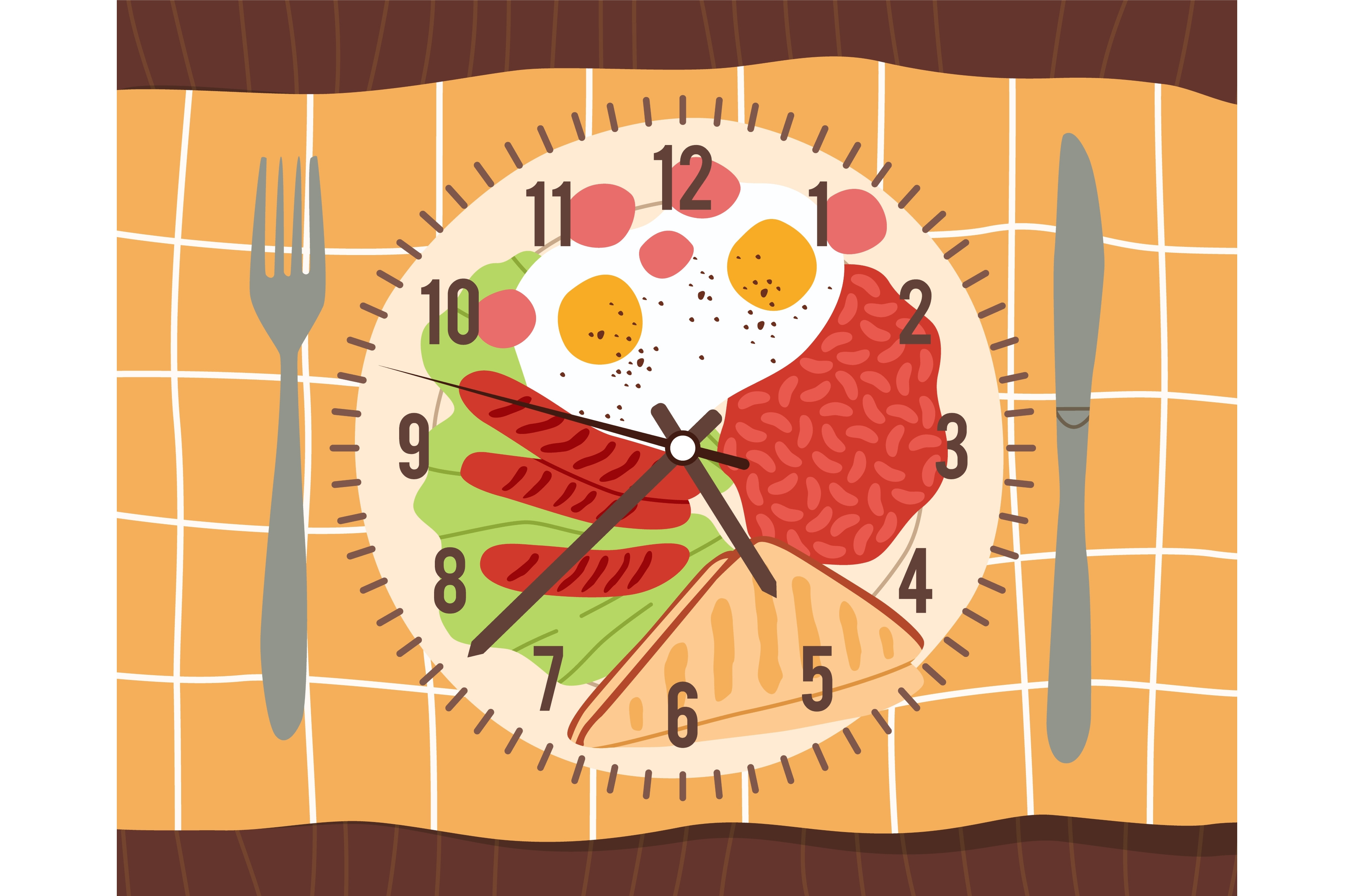 Meal time. Daily Nutrition balance, a Food Illustration by YummyBuum ...