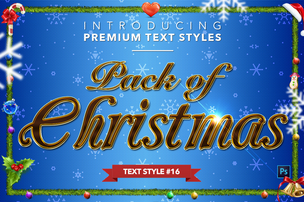 Christmas Pack #2 - Text Styles, a Layer Style Add-On by Jonas Stensgaard