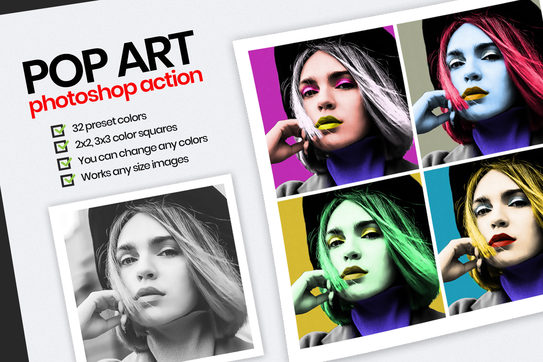 POP ART - PS Action, an Action Add-On by PSD Action