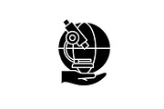 Laboratory research black icon, an Education Illustration by urban icon