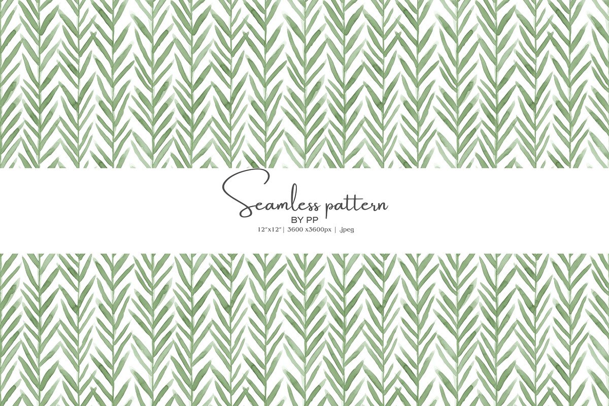 sage green leaf seamless pattern