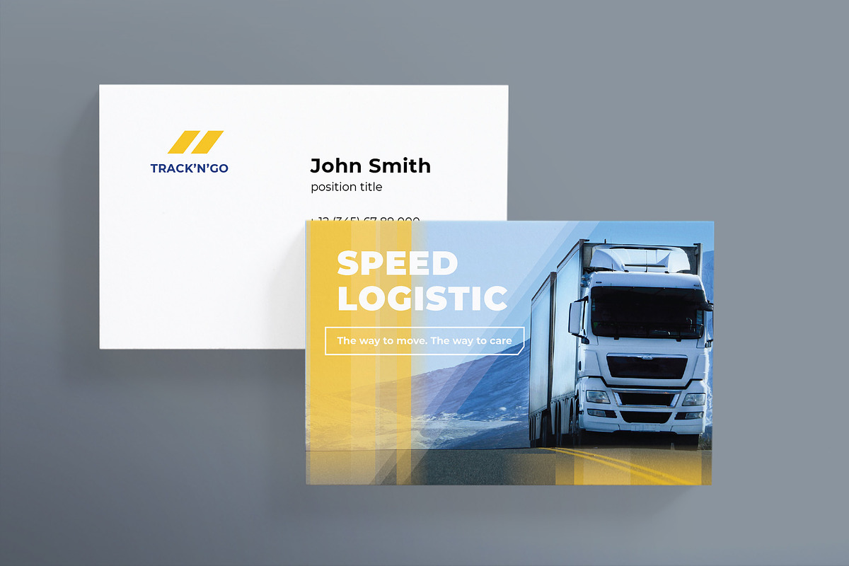 Trucking Logistics Business Card, a Business Card Template by TemplatesNow!