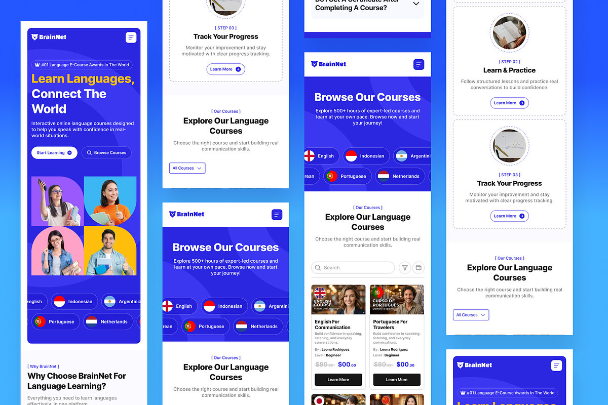 E-Course Website, a Landing Page Template by SLAB! Design