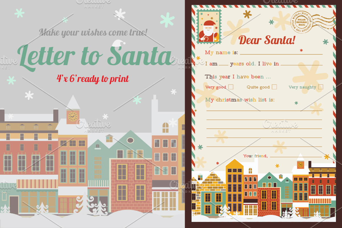 Letter to Santa, a Flyer Template by Alena