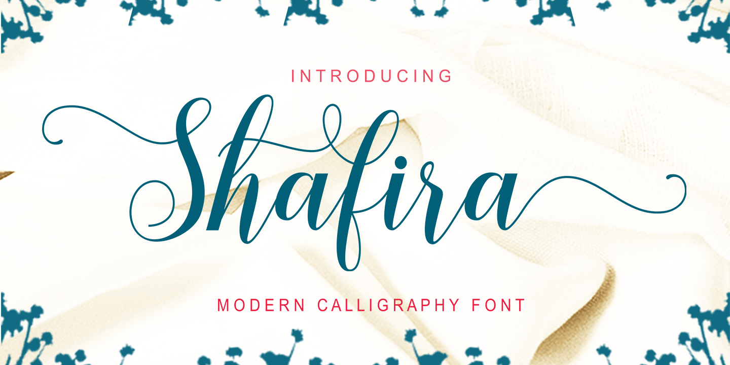 Shafira, a Script Font by Gatype