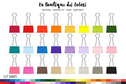 50 Rainbow Binder Clips Clipart, an Education Illustration by La ...