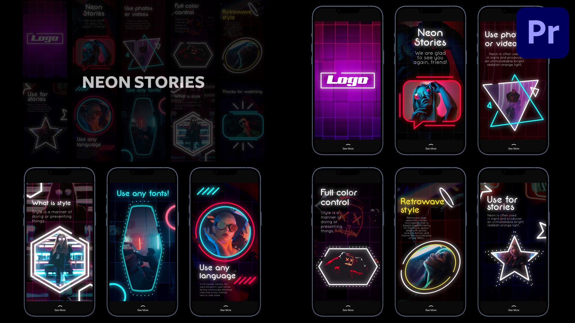 Neon Stories for Premiere Pro