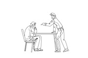 Policeman Interrogation Criminal, a Person Illustration by pikepicture