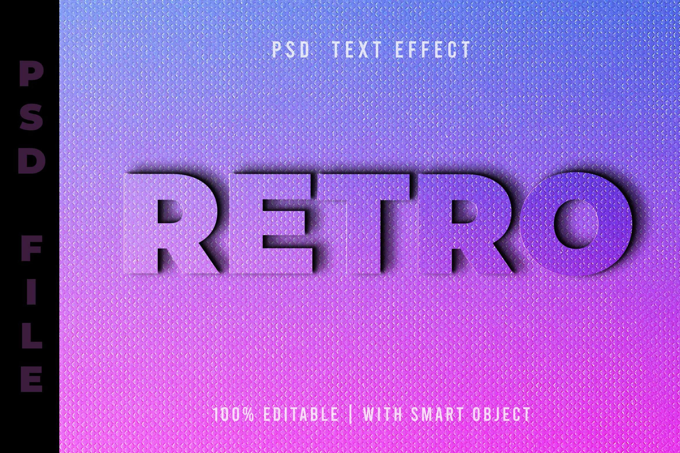 Retro Color Psd Text Effect | Layer Styles ~ Creative Market