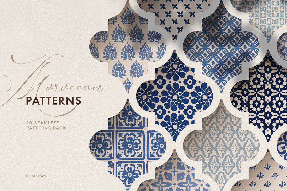 Islamic Moroccan seamless patterns, a Pattern Graphic by Tabita's shop
