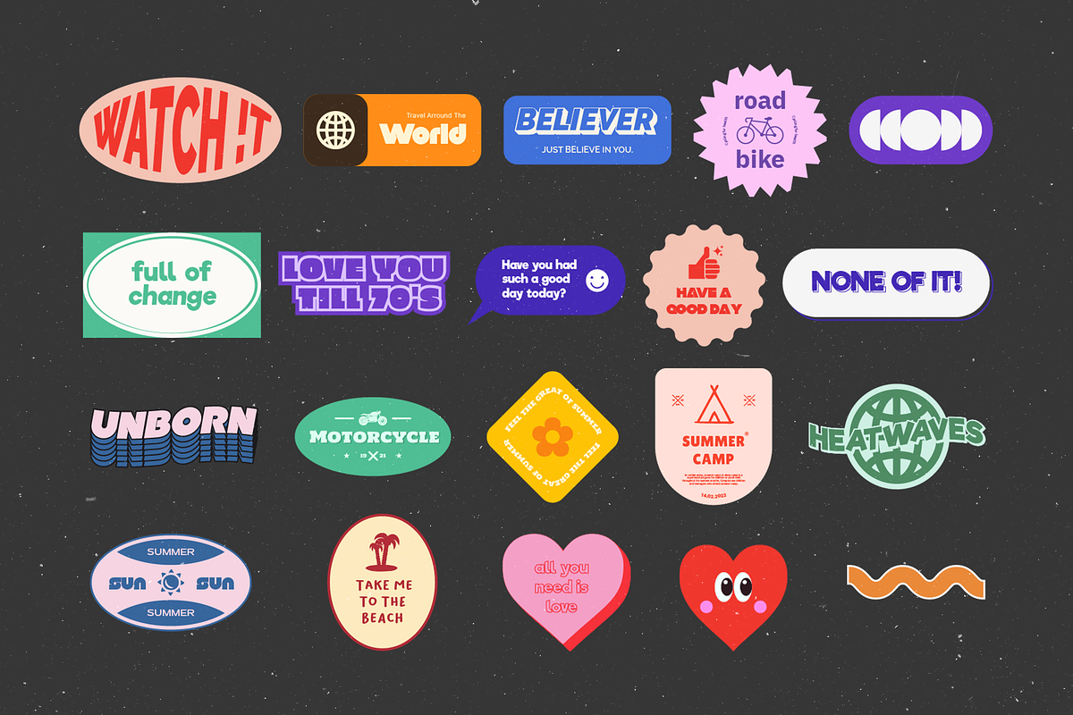 Retro Y2K Sticker Pack