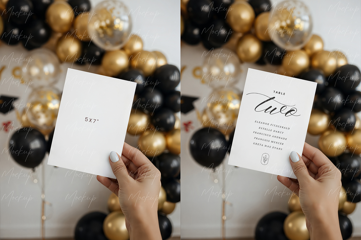 Graduation Invitation Hand Mockup, a Product Mockup by TatiMockup