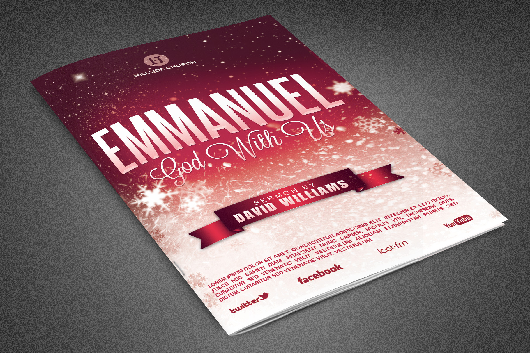 Emmanuel Church Bulletin Template, a Brochure Template by loswl
