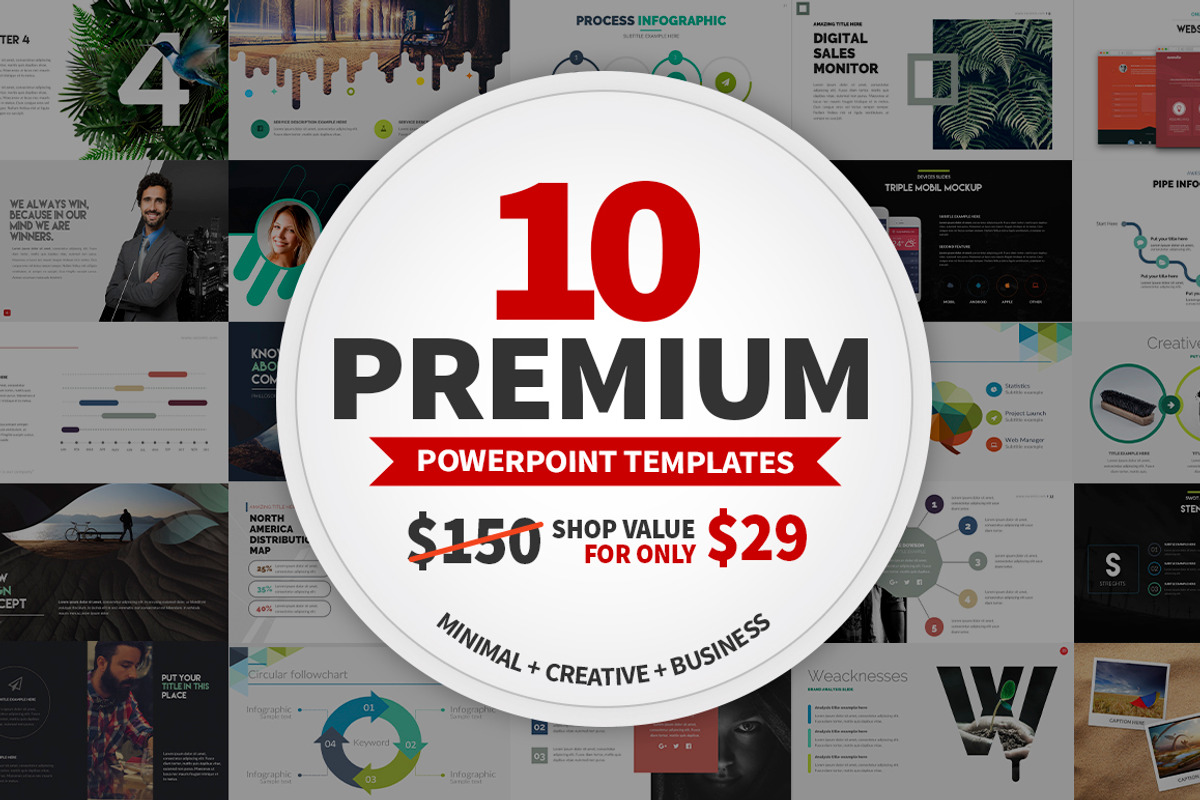 Premium Powerpoint Bundle, a Presentation Template by Zacomic Studios
