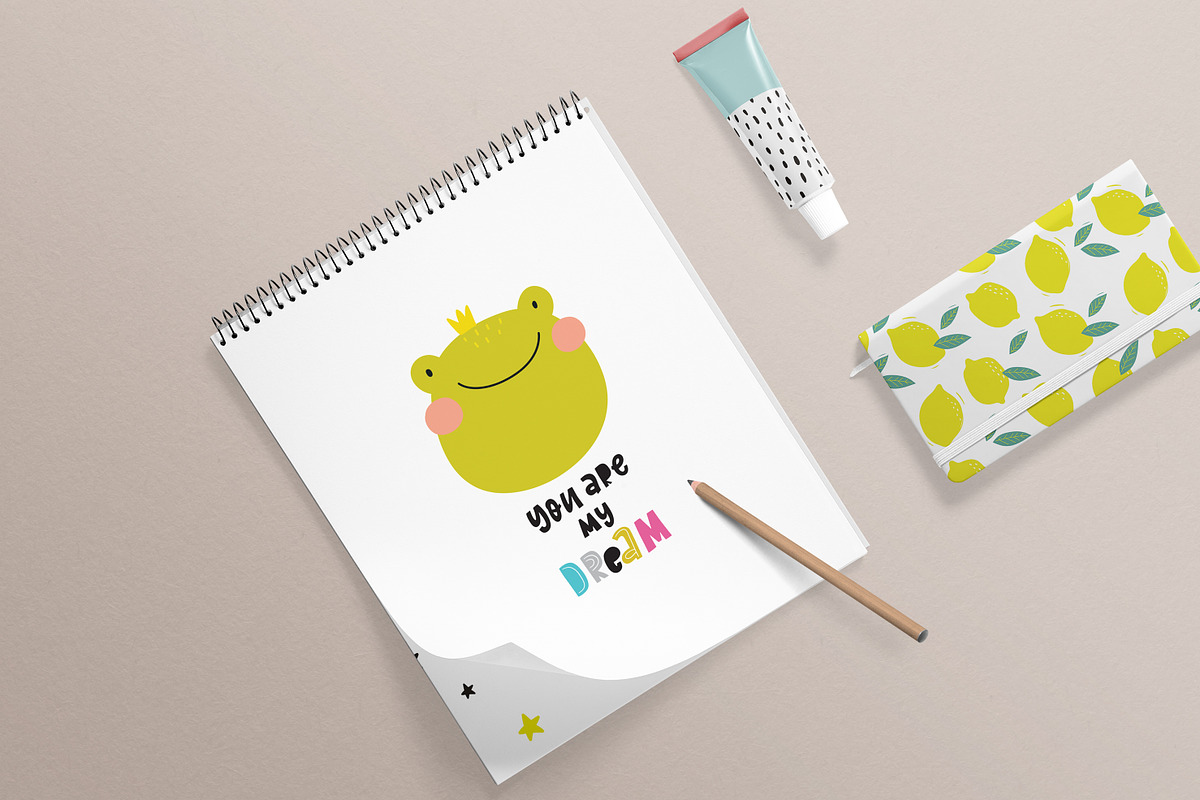 Cute card, poster, notebook, planner, a Decorative Illustration by ...