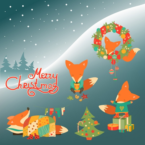 Cute fox celebrating Christmas, an Animal Illustration by masastarus