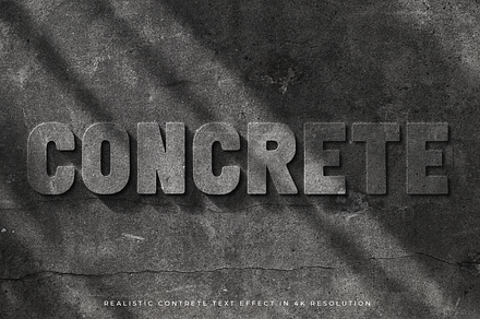 3D Concrete Text Effect | Layer Styles ~ Creative Market