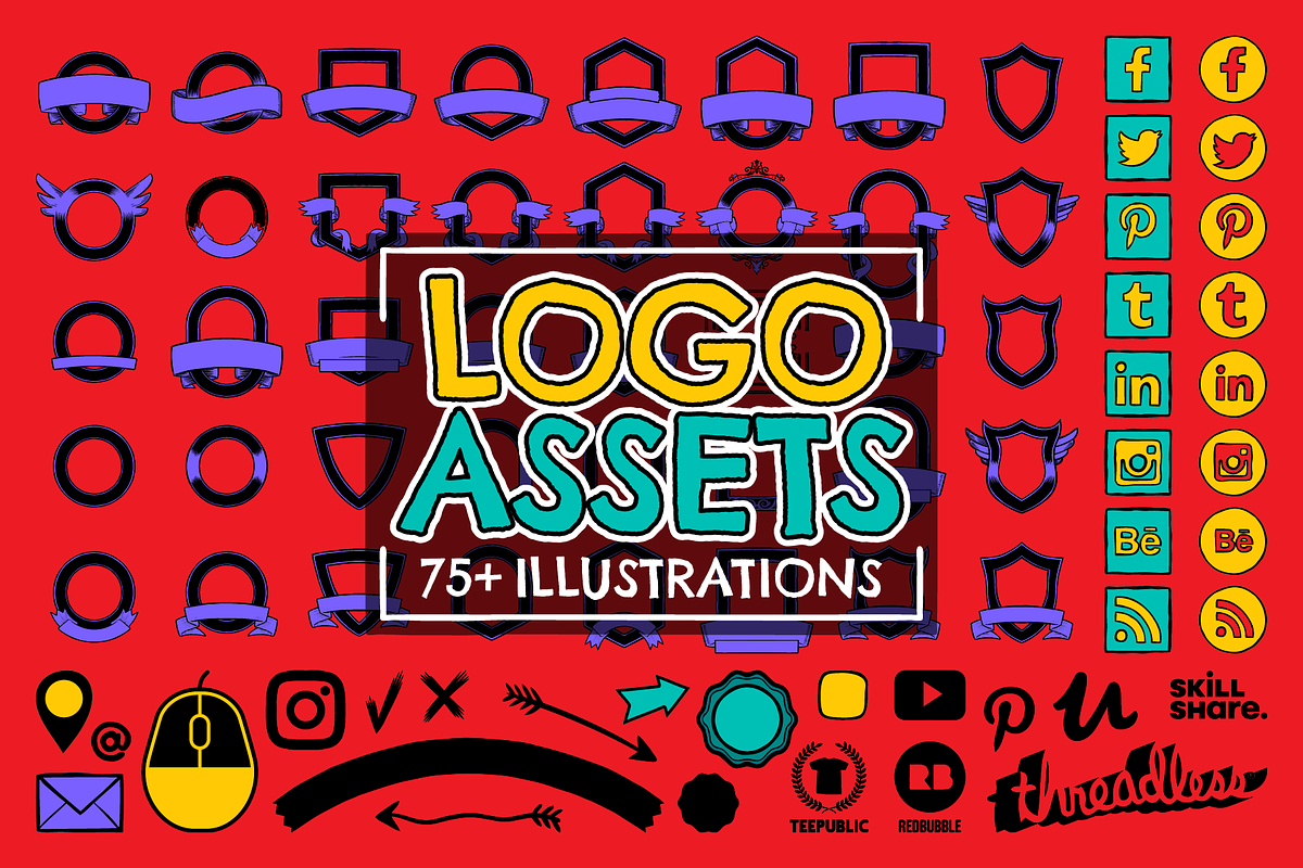 Logo Assets Vector Pack, an Illustration by Vectory by BSC