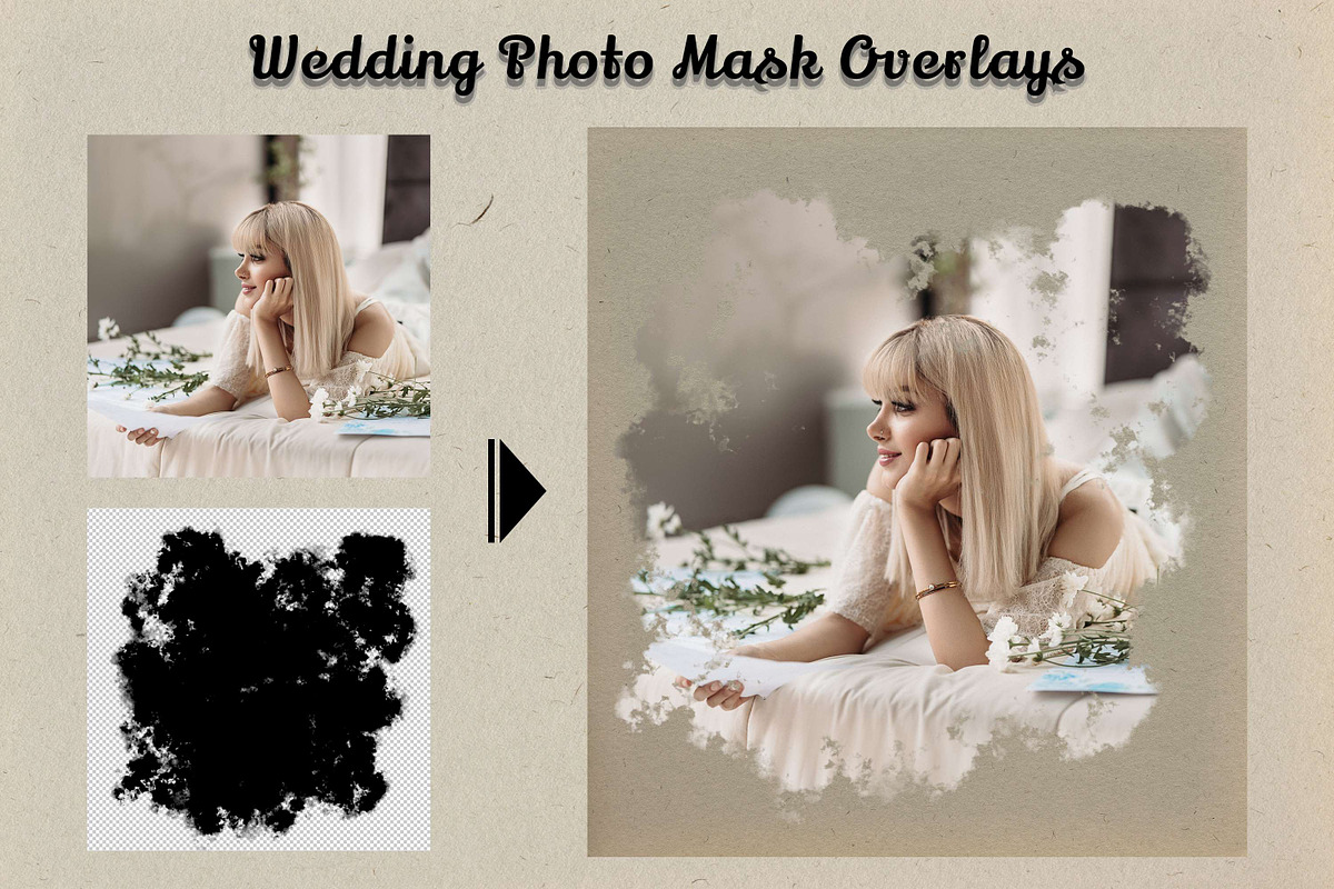50 Wedding Photo Mask Overlays
