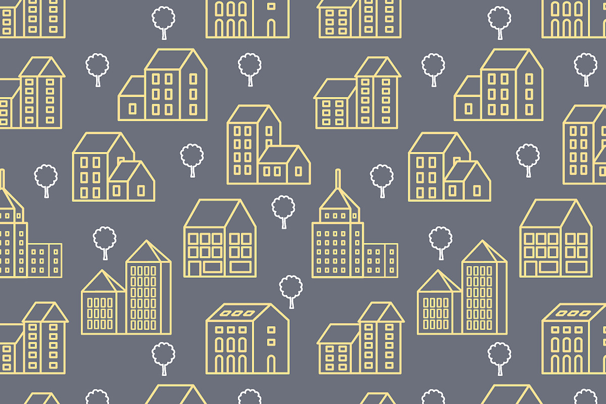 Linear city pattern, a Pattern Graphic by AlexZeL