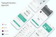 Tipping & Calculator App UI Kit | UI Kits and Libraries ~ Creative Market