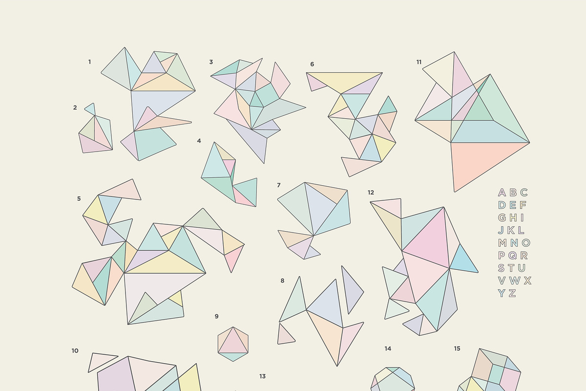 Pastel Triangle Shape Designs, an Object Graphic by Desiree Lange ...