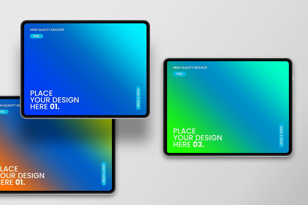 Landscape Tablet Screen Mockup, an iPad Mockup by Spark_Creative