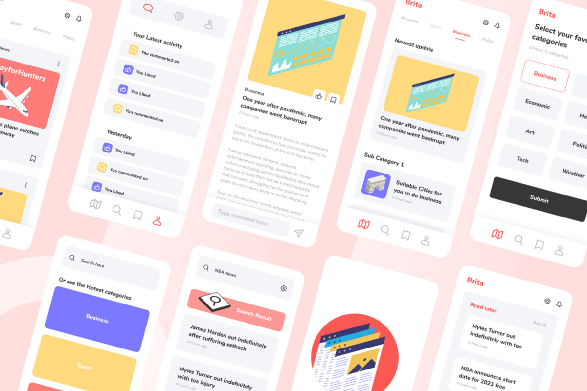Brita News Mobile UI