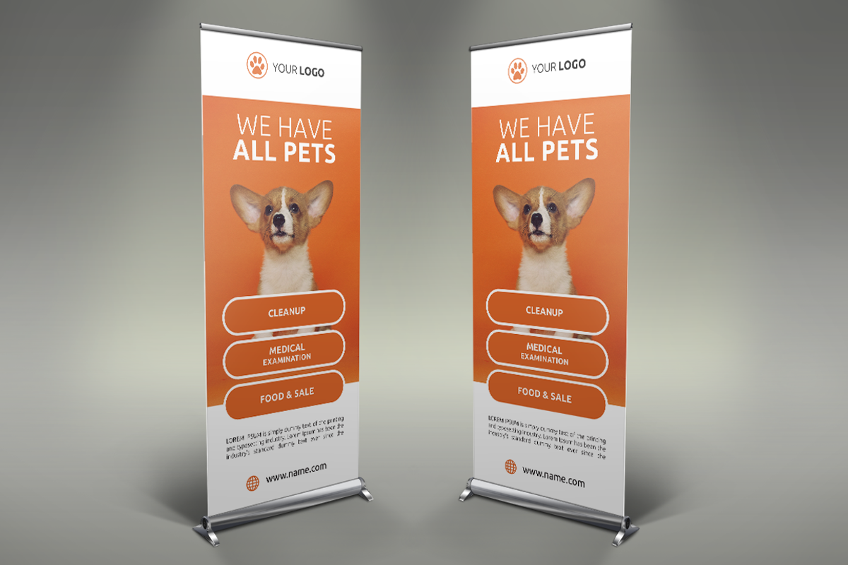Pet Shop Roll-Up Banner, a Presentation Template by UNIK Agency