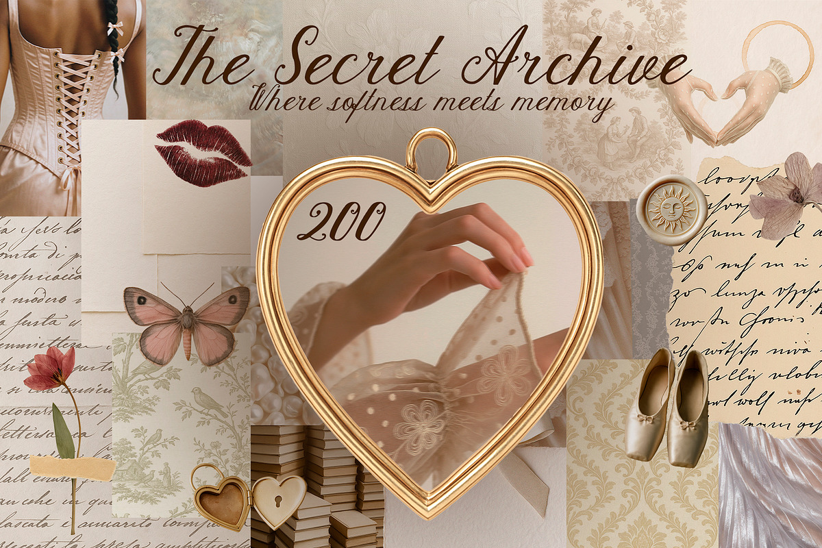 The Secret Archive. Collage & Paper, an Object Graphic by Lidberia