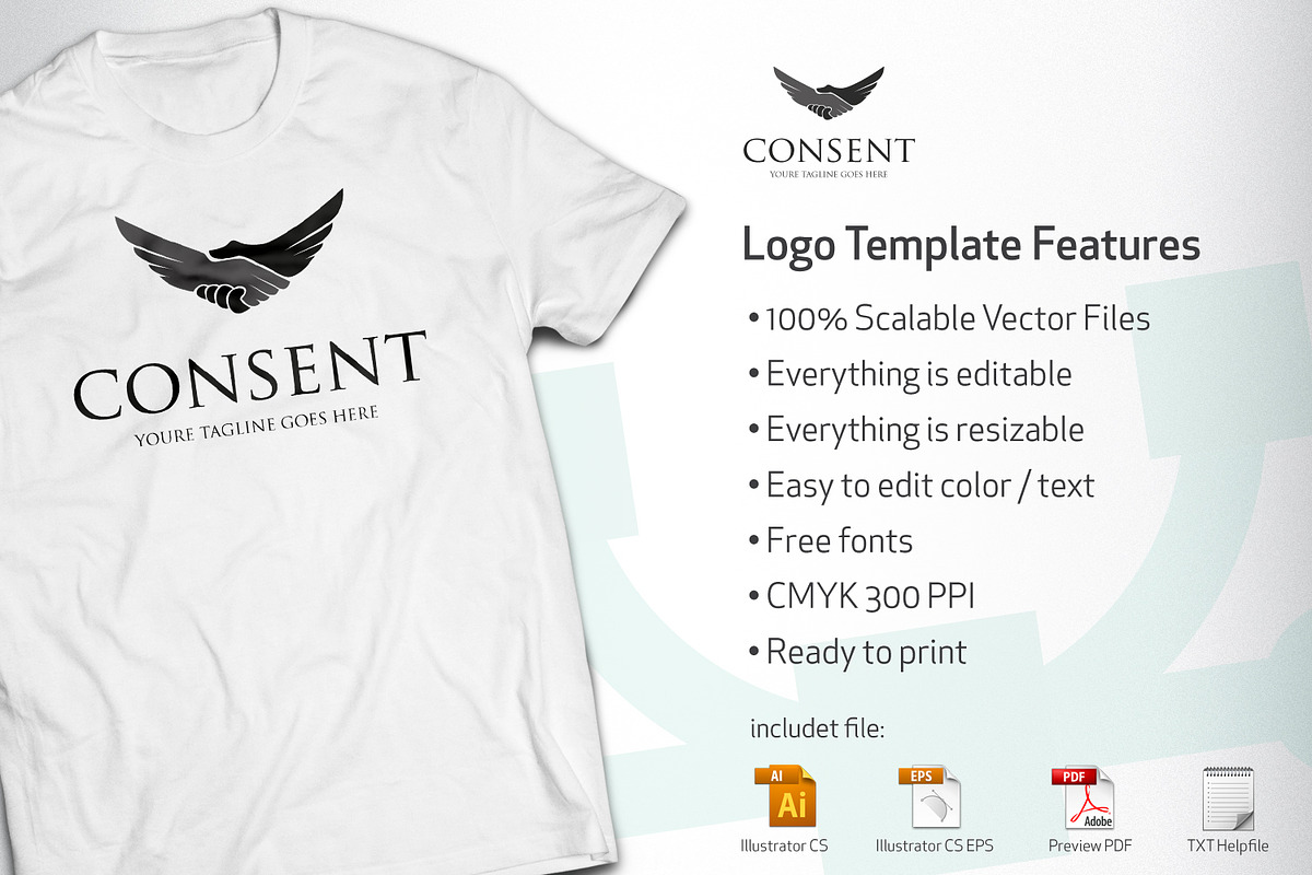 Consent logo, a Branding & Logo Template by vectorlogos89