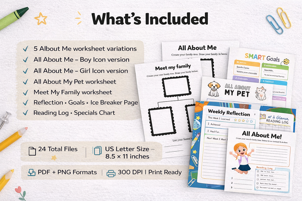 All About Me Back to School Bundle