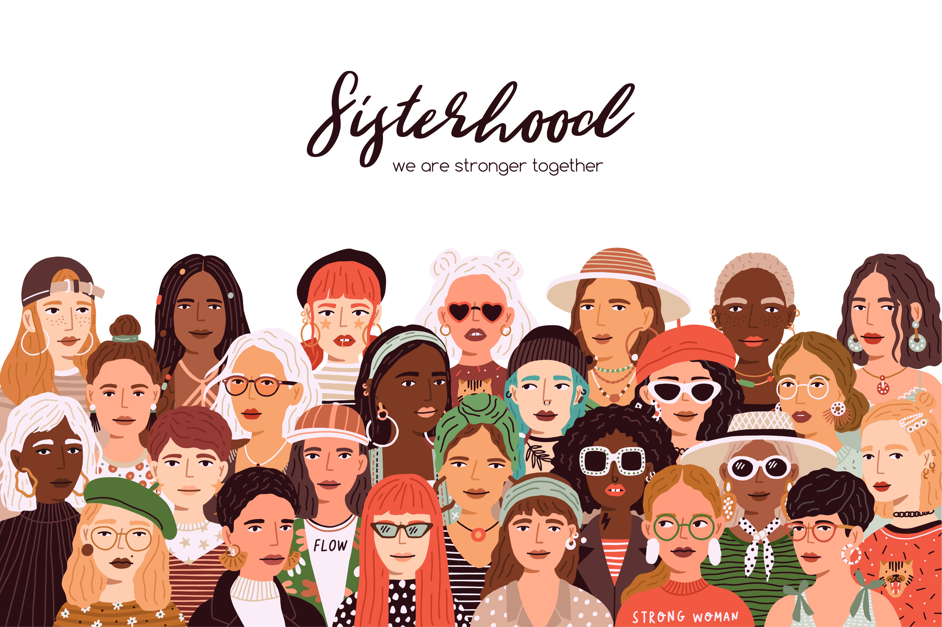 Crowd of women background, a Person Illustration by Good Studio