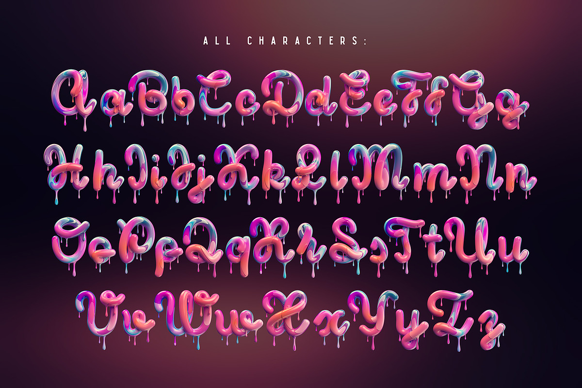 Cream alphabet, an Object Graphic by Gleb Guralnyk
