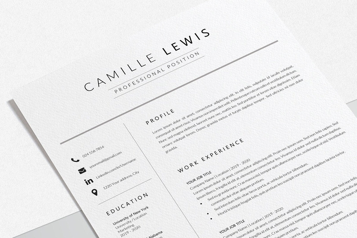 Professional Resume Design Template, a Resume Template by LucaTheme