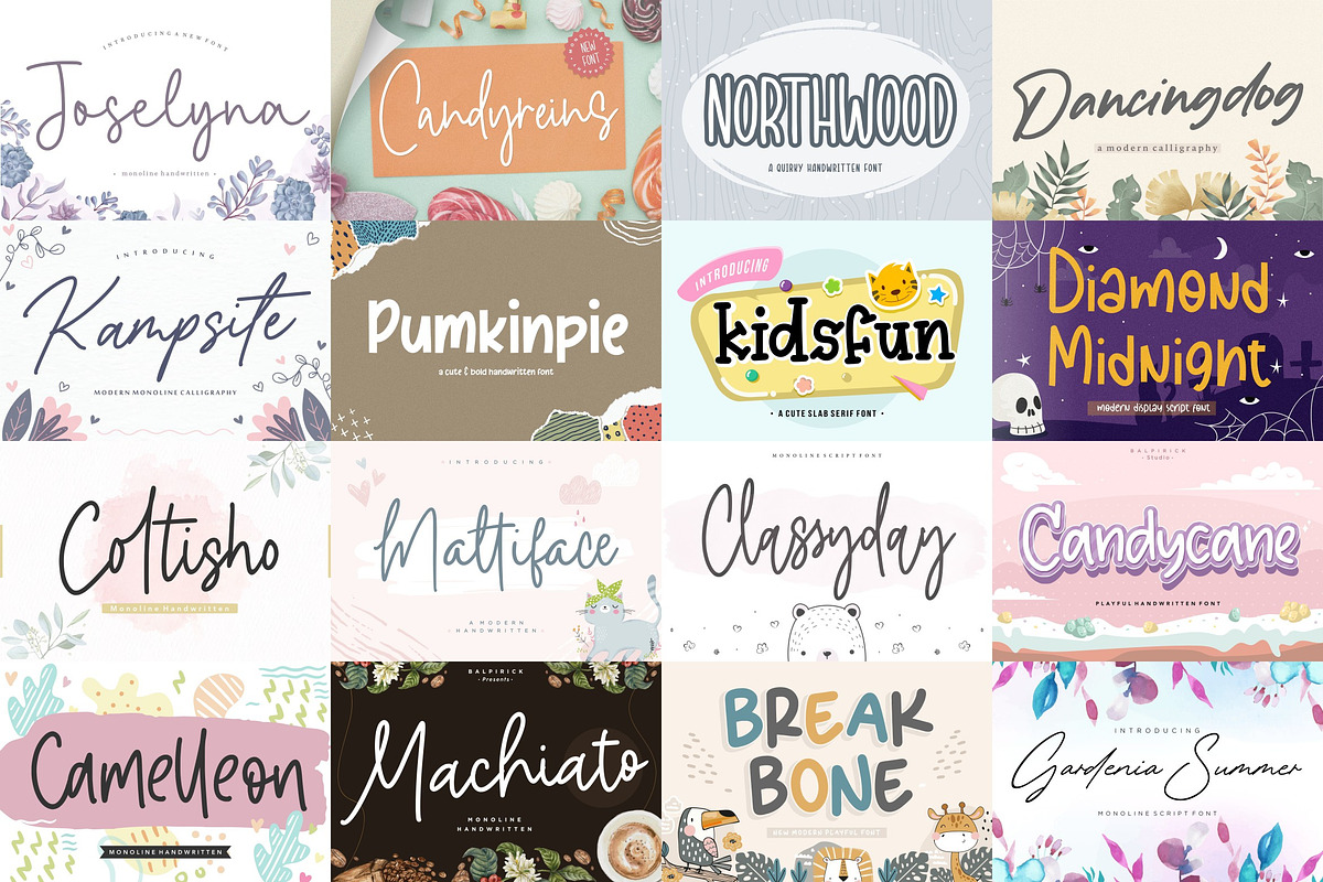 Monoline Font Bundle
